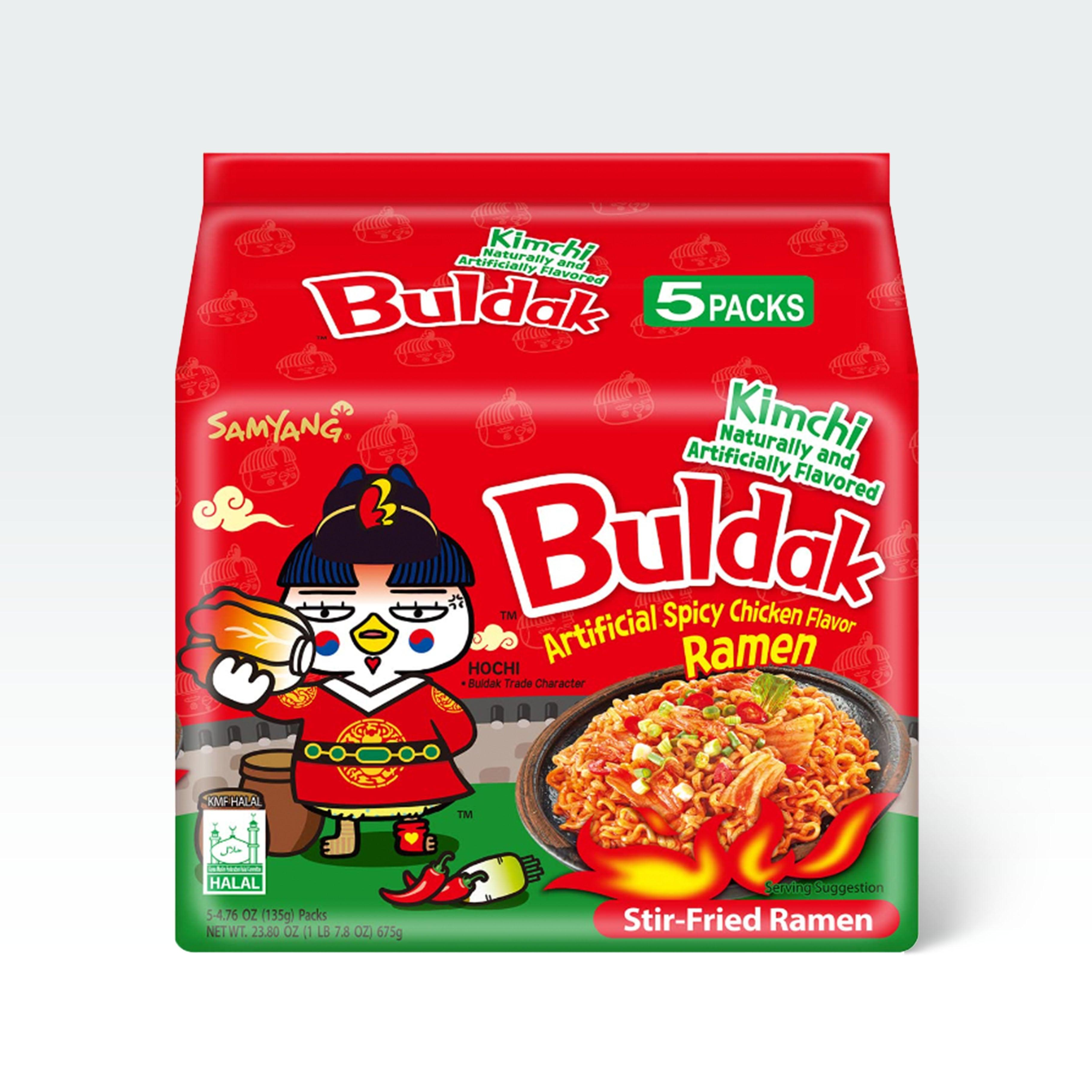 Samyang Buldak Kimchi Hot Chicken Ramen 4.76oz(135g) x 5 Packs ...
